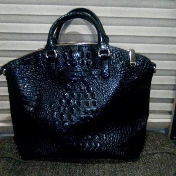 Brahmin | Bags | Authentic Black Brahmin Large Duxbury Satchel | Poshmark